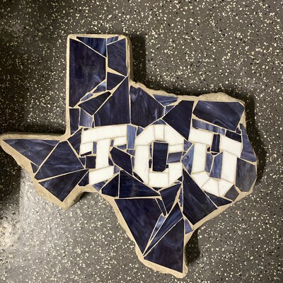 Texas Flag Stepping Stone With Mosaic Top - Etsy