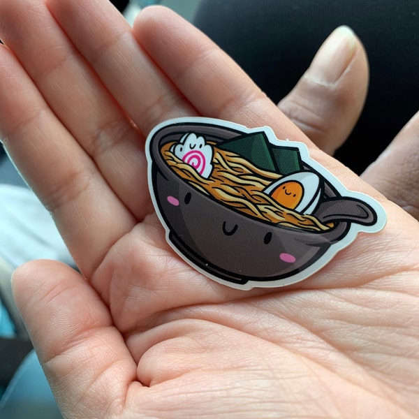 Mini Ramen Sticker | Japanese Food Artwork | Kawaii Food Stickers ...