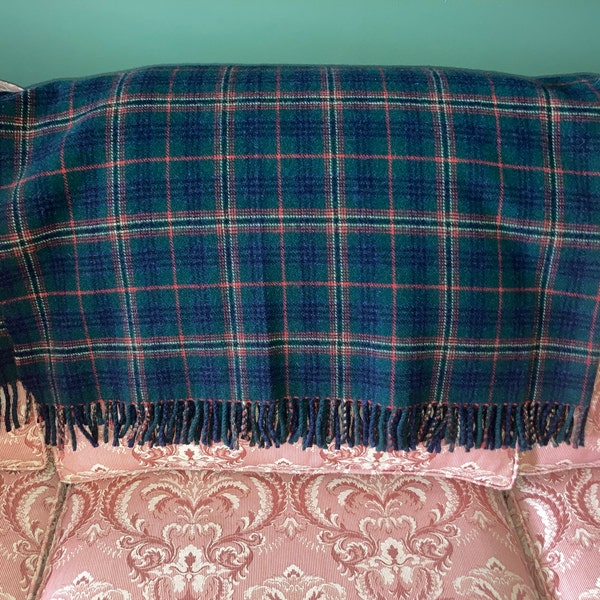 Irish Tartan / Plaid Check - Blanket / Sofa Throw - 50/50 Merino Wool ...