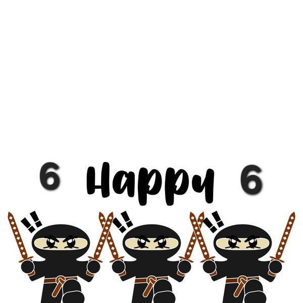 Printable Ninja Birthday Card - Ninja Card, Downloadable Card, Instant ...