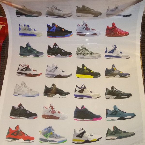 Nike Air Jordans 4s - Nike Poster - Michael Jordan Poster - Jordan Wall ...