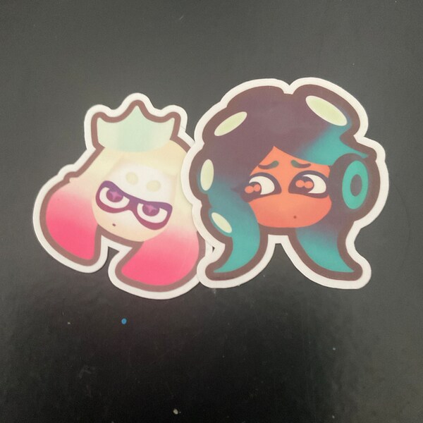 Splatoon Inspired Fan-art Badge Stickers HOLOGRAPHIC idols, Shops - Etsy