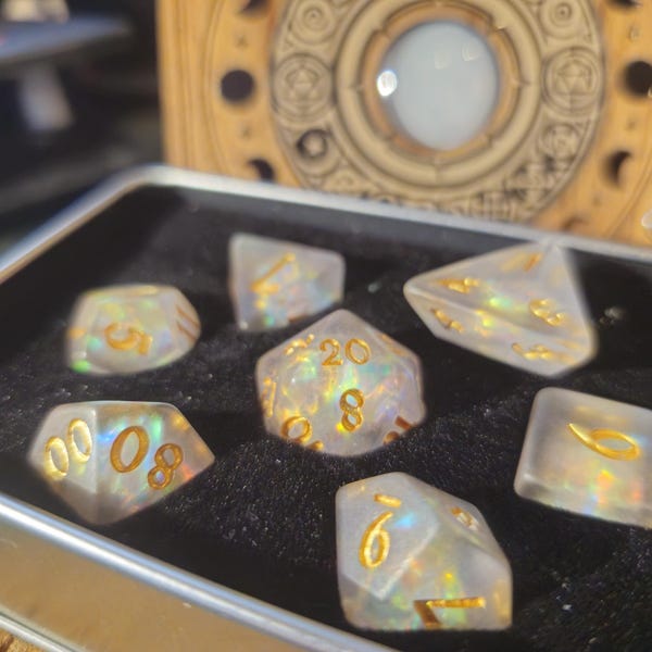 Mushroom Dice Vault and Multicolored Mushroom Dice Set, Dice Set ...