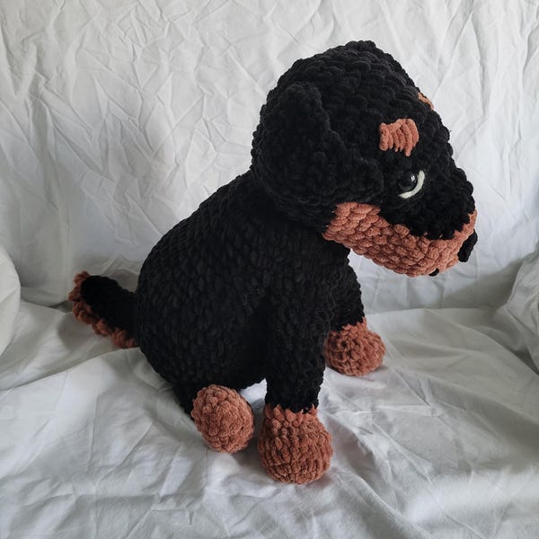 Rottweiler Dog Crochet Pattern/ Amigurumi Tutorial Plushie Dog/ Crochet ...