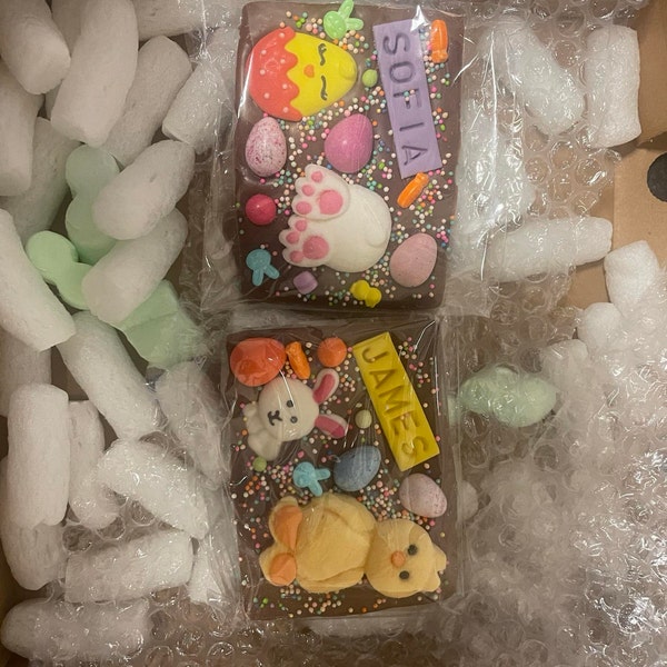 Personalised Easter Milk Chocolate Slabs • Belgian Chocolate Slabs ...