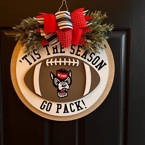 Florida State Front Door Decor | Noles Sign | FSU Wreath | Football ...