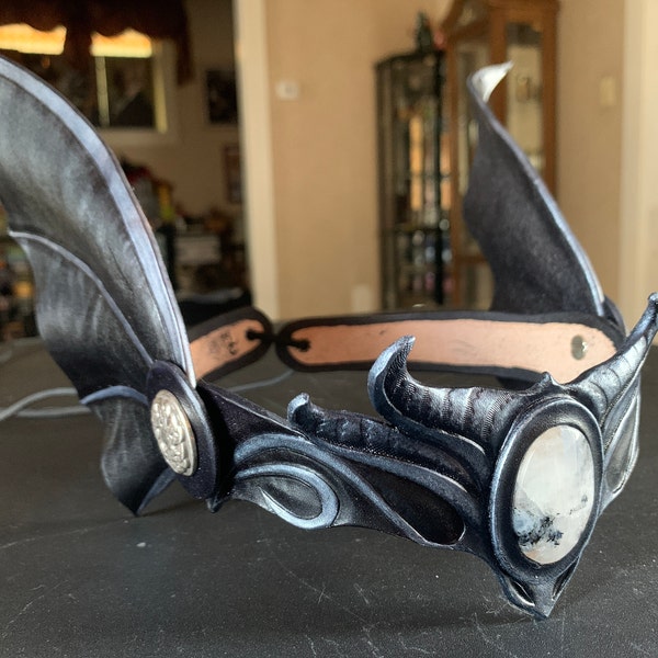Superhero/villain Leather Headpiece Crown - Etsy