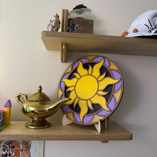 Tangled Sun Sign I Stained Glass Sun I Rapunzel Sign I Sun Art I Laser ...