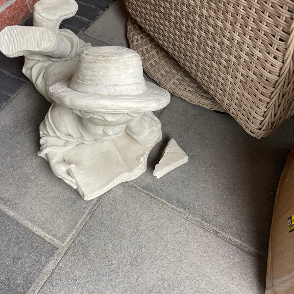 Pygmy Goat Statue, Cement Pygmy Goat on Base Sculpture, Large Goat ...