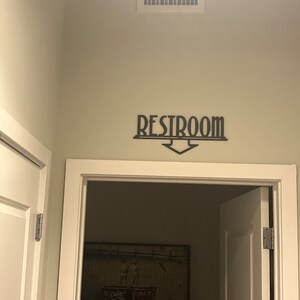 WATER CLOSET WC Wooden Door Sign Plaque Restroom 5 X 3 White With Black ...