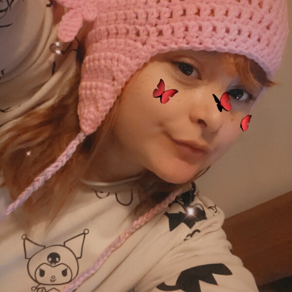 Pink Fairy Ears Crochet Pink Fairy Ear Hat Fairy Ears Pink Nymph Ears ...