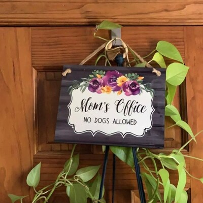 Purple Flowers Classroom Door Sign Personalized Teacher Gift - Etsy