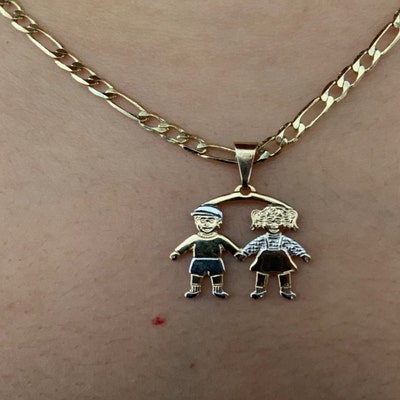 Gold Plated Children Necklace Featuring 1 to 4 Children - Etsy