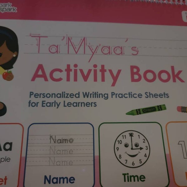 Personalized English Writing Book for Boys | Activity Workbook for Kids ...