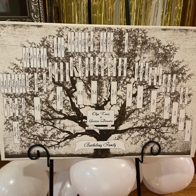 Large 13 Generations Family Tree Printable Digital File, Royal Gold ...