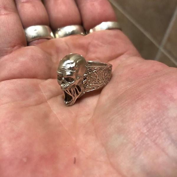 Sterling Horror Ring Silver Zombie Ring 925k Silver Handmade Ring Mens ...