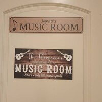 Music Room Sign, Music Note Decor, Gift for Musician, Singer Name Sign ...