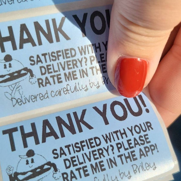 Personalized Winter Delivery Stickers Thank You Stickers Doordash ...
