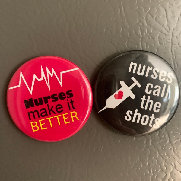 Nurse Buttons (10 Pack) Nursing Nurses RN 1" or 1.5" or 2.25" Pin Back ...