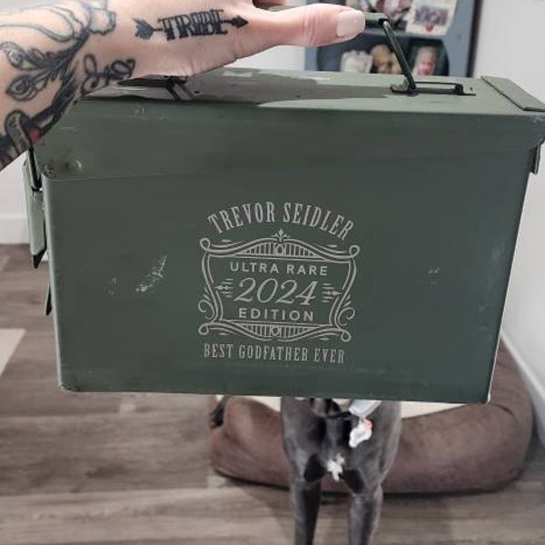 Personalized Ammo Box - Ammo Storage, Custom Ammo Can, Groomsmen Gifts ...