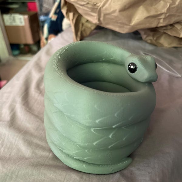 Snake Planter - Snake Plant Pot With Drainage - Cute Snake Planter ...