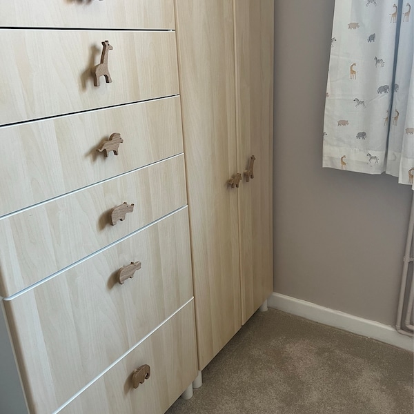 Safari Animal Drawer Knobs Safari Nursery Decor, Jungle Nursery Decor, Animal Drawer Handles ...