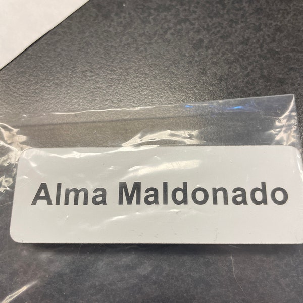 Business Name Tag for Work Custom Engraved Plaque Green Plastic Plate ...