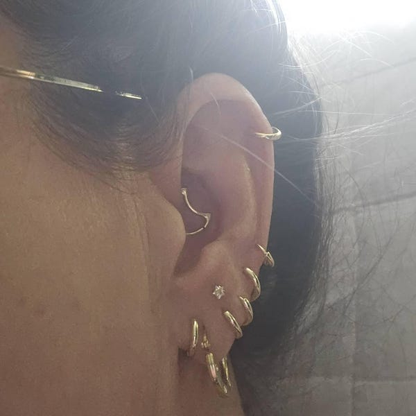 Threadless Push Pin Flat Back Labret 16G/18G/20G Stud Earrings Titanium ...