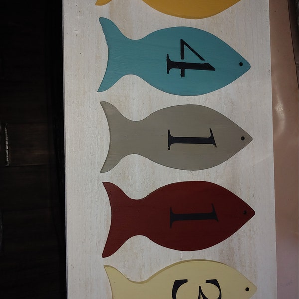 Custom Fish House Number Sign: Lake House Address Plaque - Etsy