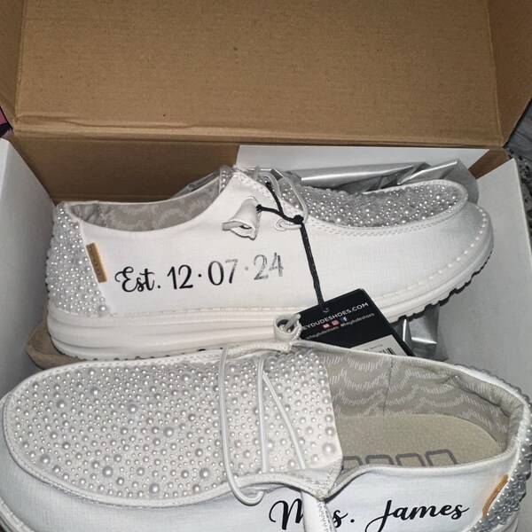 Custom Wedding/pearl Dude Shoes(larger Pearls)-great Custom Gifts ...