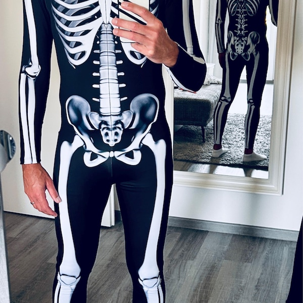 Rainbow Skeleton Overalls, Skeleton Dungaree With Bones, Halloween ...