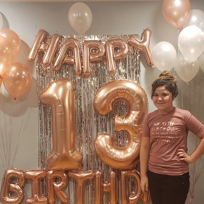 13th Birthday Decorations, 13 Birthday Party Supplies 13 Rose Gold ...