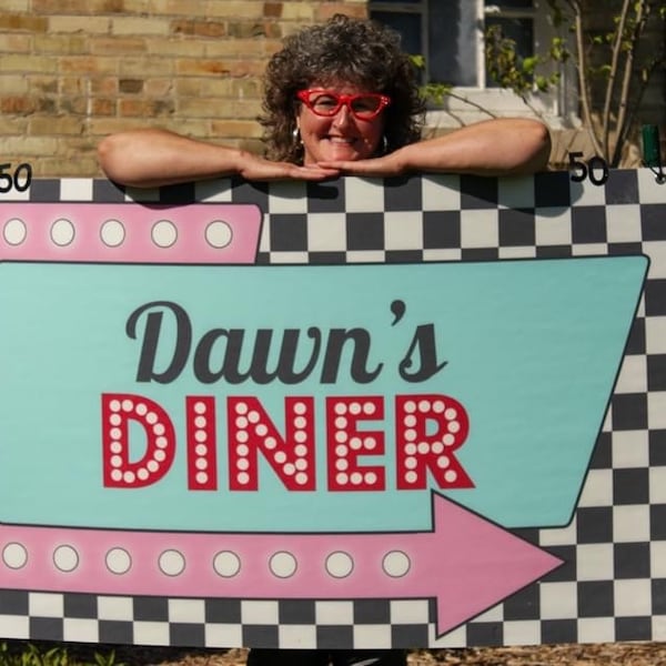 1950s Diner Party Sign - 50s Birthday Party Poster- Printable Sock Hop Party Backdrop - Retro ...