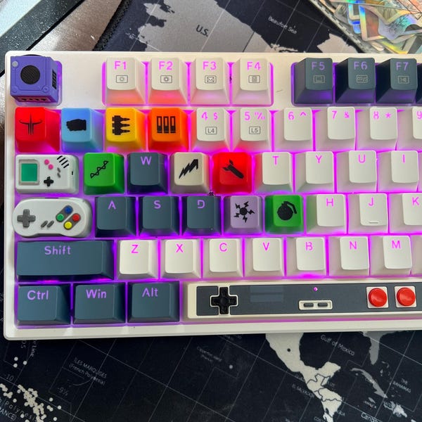 Handmade Videogame Console Keycaps for Cherry MX, Artisan Keycaps ...