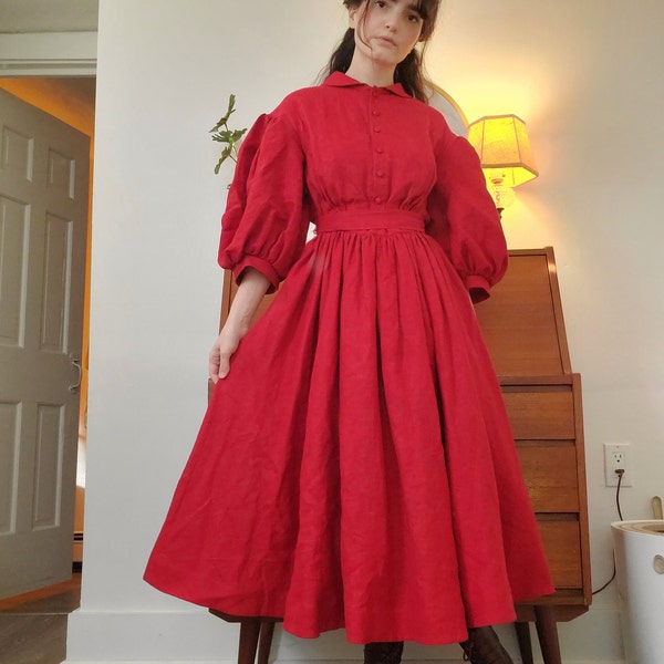 Ready to Ship | the Meg’23 Dress in Forest Green With Short Sleeves ...