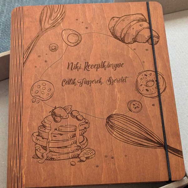 Wooden Recipe Book, Recipe Binder, Personalized Cookbook, Family Recipe ...