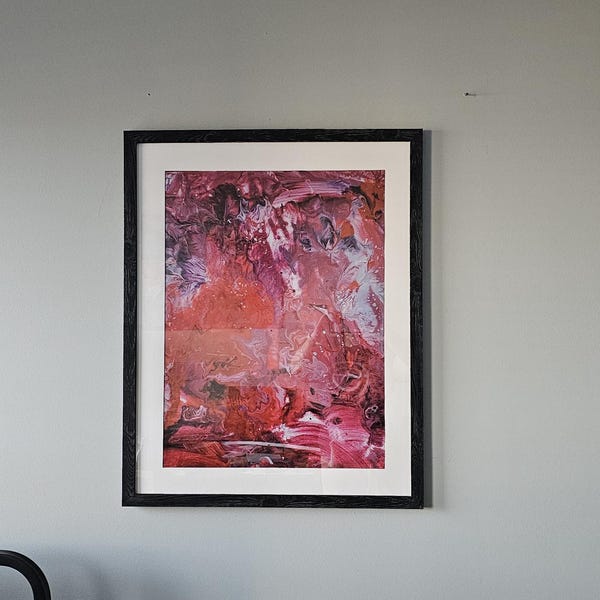 Original Hand-painted Abstract Art on 4 Panels | Vibrant Acrylic ...