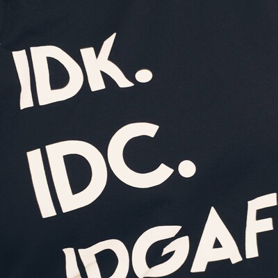 Funny Womens T Shirt With Saying IDK IDC Idgaf, Sarcastic Trendy Ladies ...