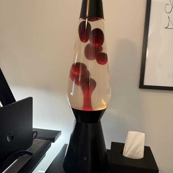 Custom Made 27” Grande Lava Lamp, Bright Yellow Wax With Crystal Clear ...