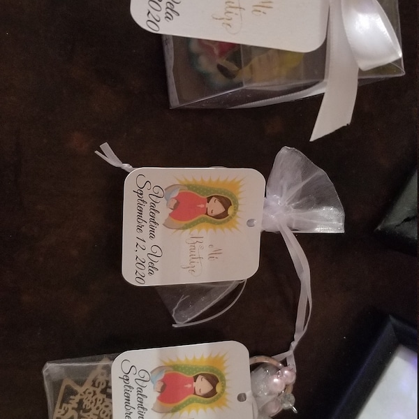 Set of 12 Baptism Gift Tags/catholic Gift Tags/virgen of Guadalupe ...