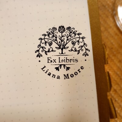 Blossom Tree of Life Ex Libris Stamp Personalized, Flowering Branches ...