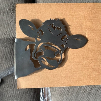 Cow Steel Metal Art / Metal Decor / Outdoor Decor / Metal Sign - Etsy