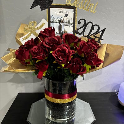 Graduation Centerpiece Stick 5 Piece Set, With Custom Logo and Name ...