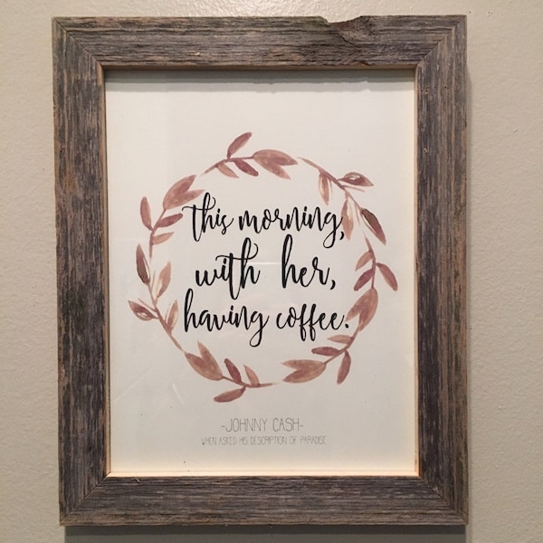 Johnny Cash Coffee Print, June Carter and Johnny Cash Print, Johnny ...
