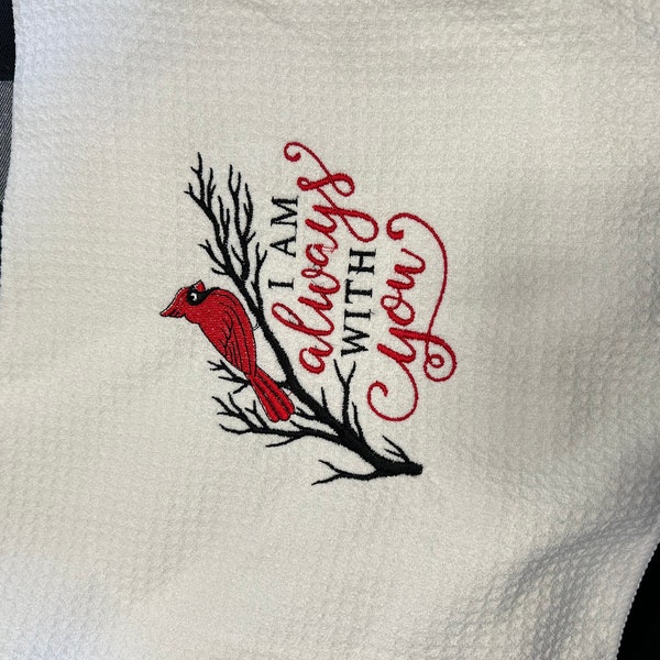 Cardinal Embroidery Design, Remembrance Embroidery File, 3 Sizes ...