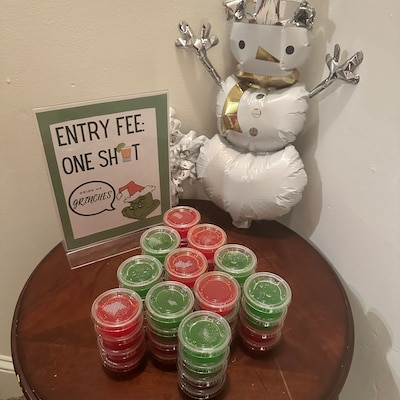 Entry Fee: One Shot Christmas Printable Sign - Etsy