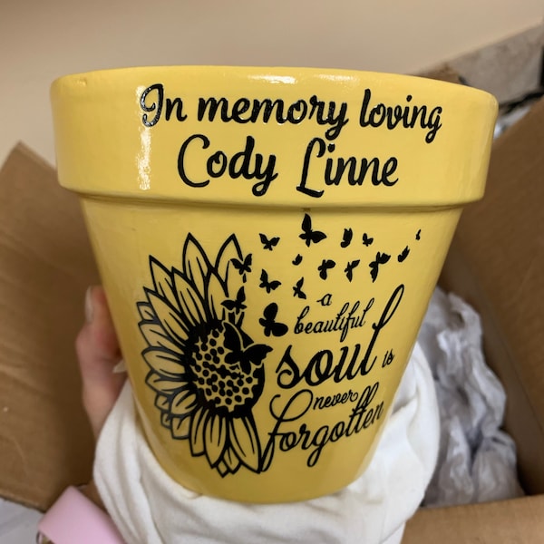 Personalized Memorial Pot /bereavement Gift - Etsy