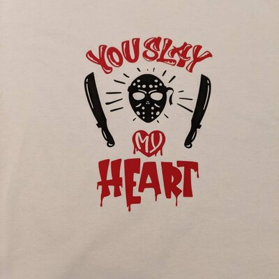 You Slay My Heart Svg Horror Valentine's Day Svg Scary Hand Drawn Svg ...