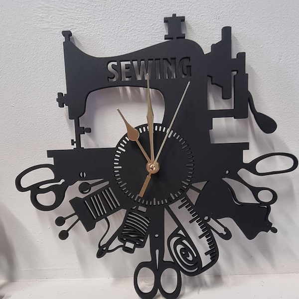 Tailor Shop Sign Dxf,sewing Gift,sewing Clock Svg,sewing Room Sign ...