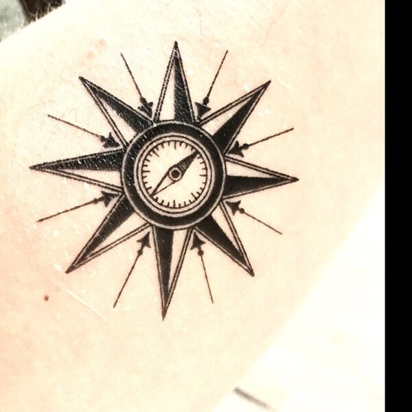 Compass - Temporary Tattoo (set of 2) - Etsy